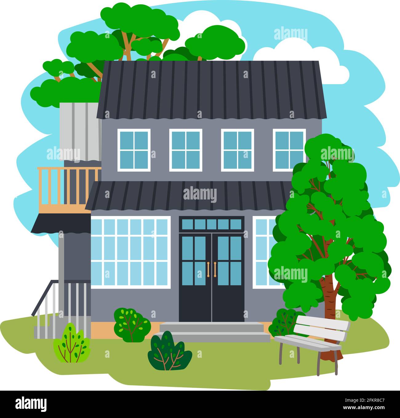 Cottage House Clipart Cartoon