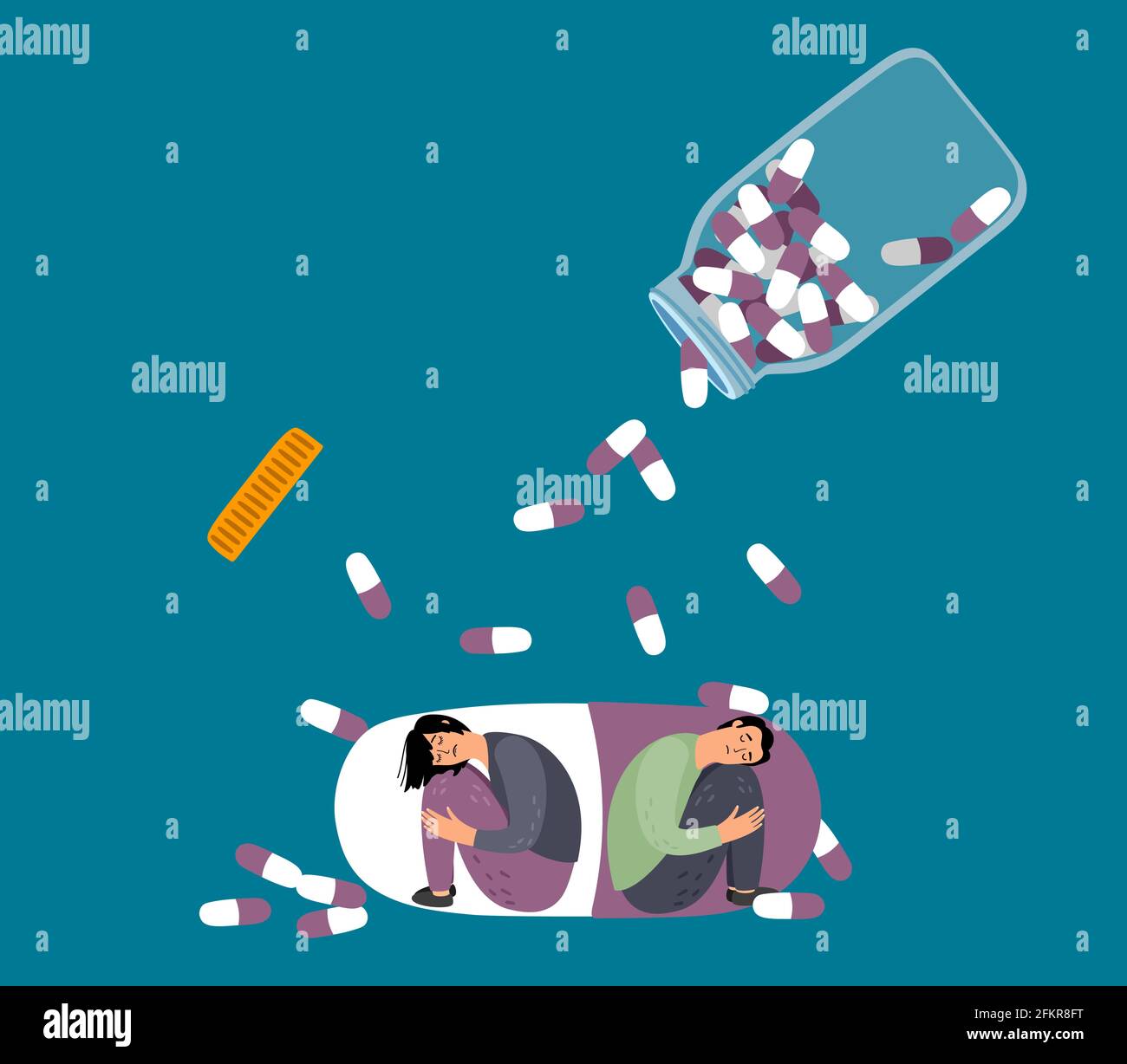 Opioids bottle Stock Vector Images - Alamy