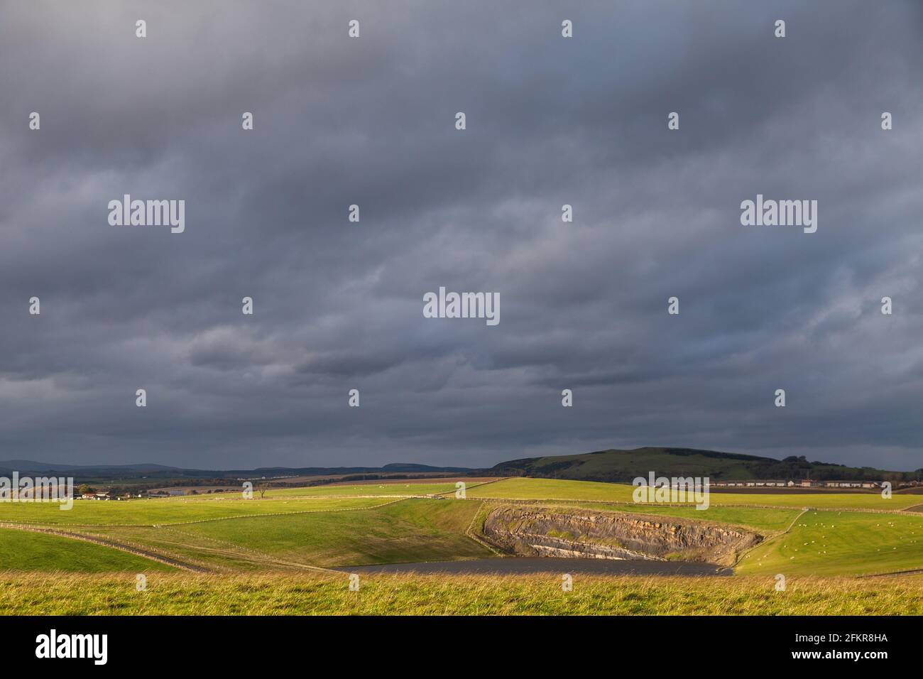 The former opencast mining site at Muir Dean near Crossgates, Fife ...