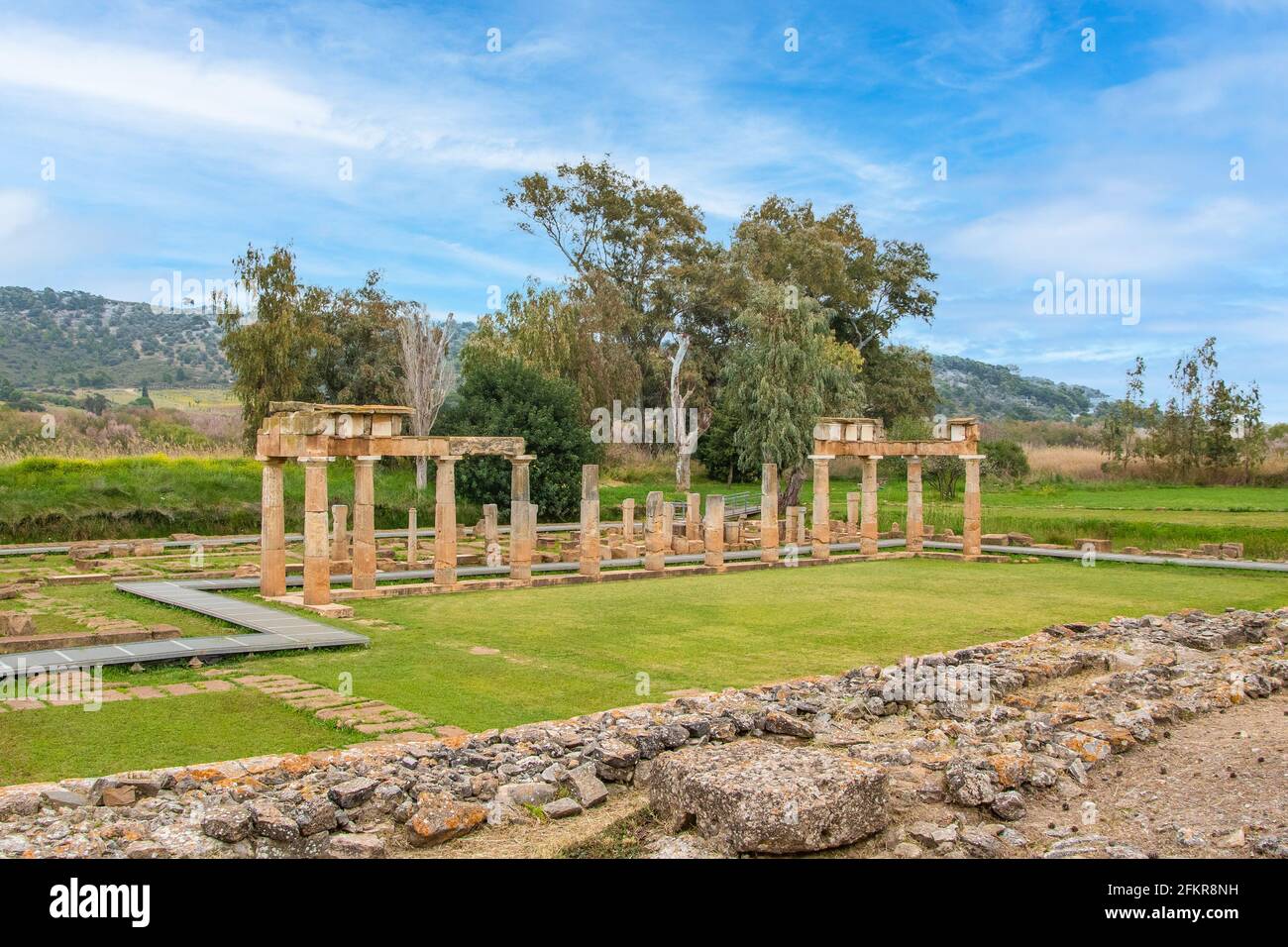 The temple of ancient goddess Artemis in Brauron (Vravrona) in Attica ...