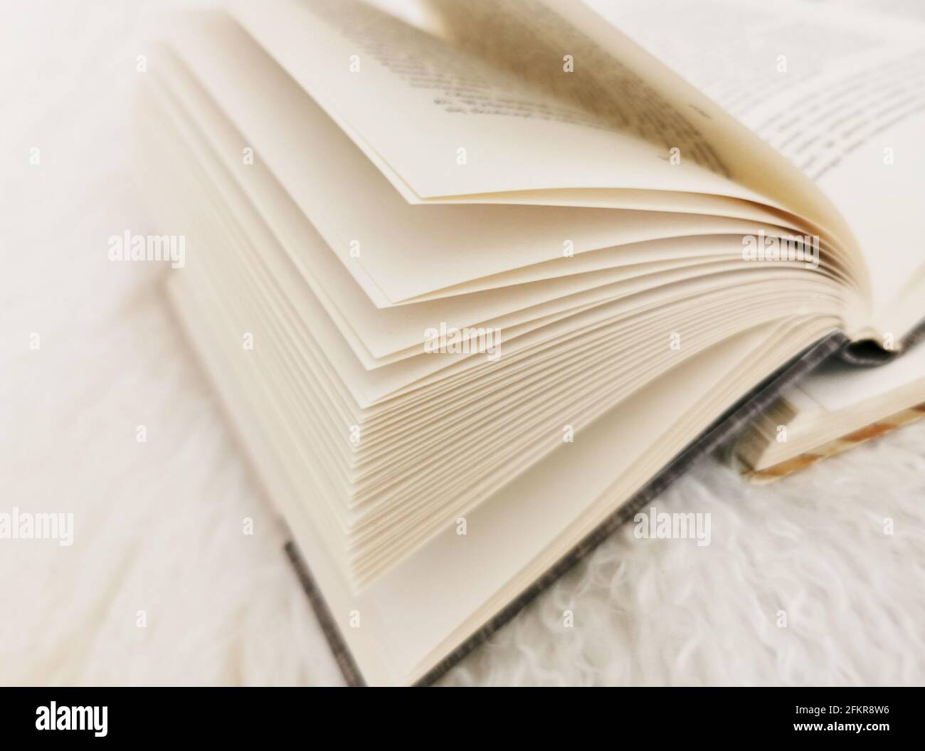 Closeup shot of an open book Stock Photo - Alamy