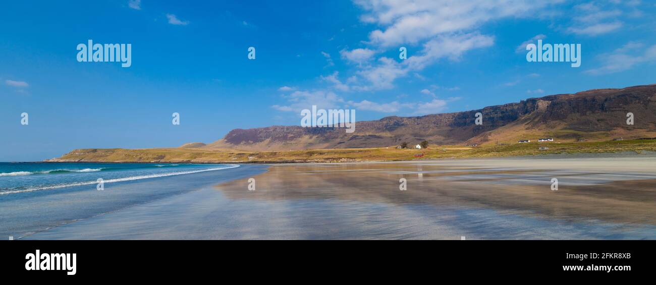 The beautiful beach at Laig Bay on the Island of Eigg Scotland Stock ...