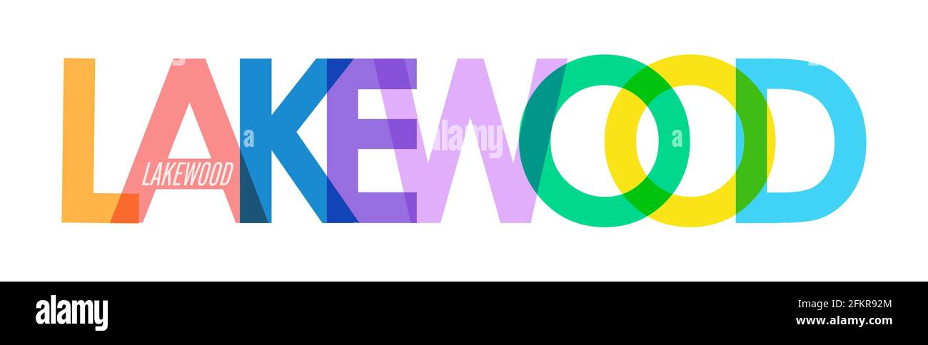 LAKEWOOD. The name of the city on a white background. Vector design ...