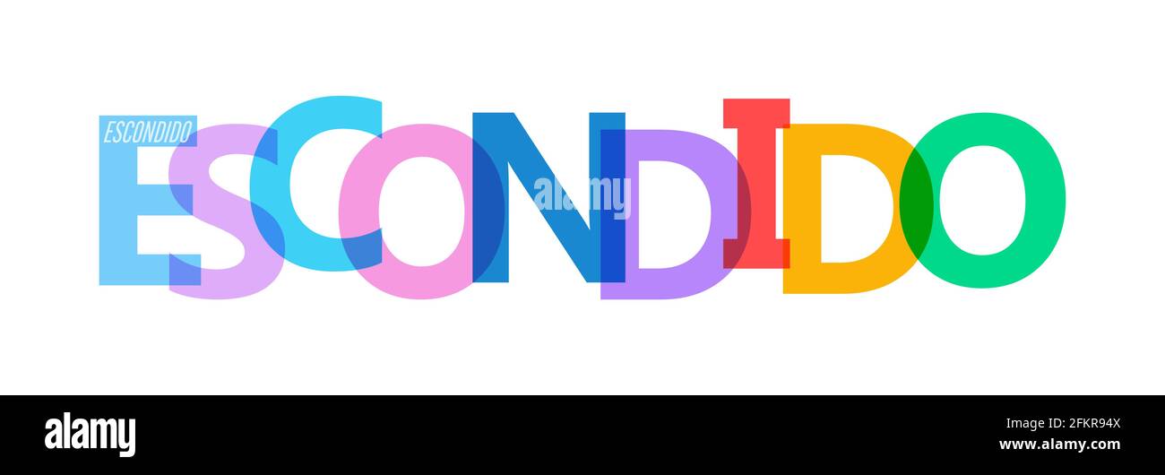 ESCONDIDO. The name of the city on a white background. Vector design ...