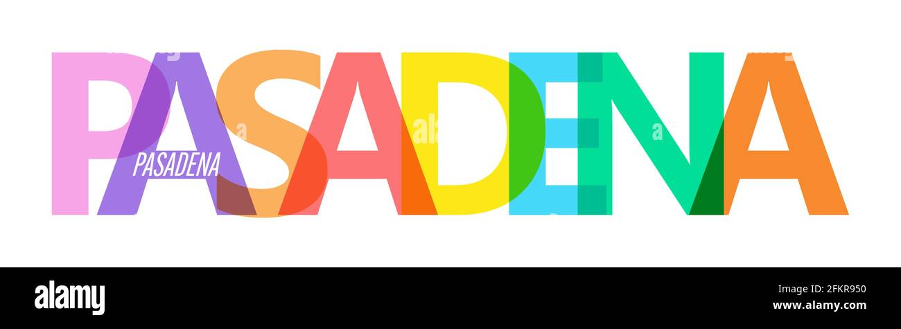 PASADENA. The name of the city on a white background. Vector design ...