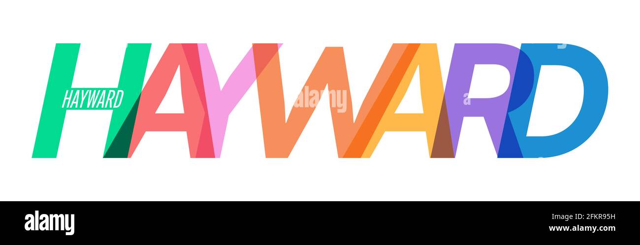 HAYWARD. The name of the city on a white background. Vector design ...