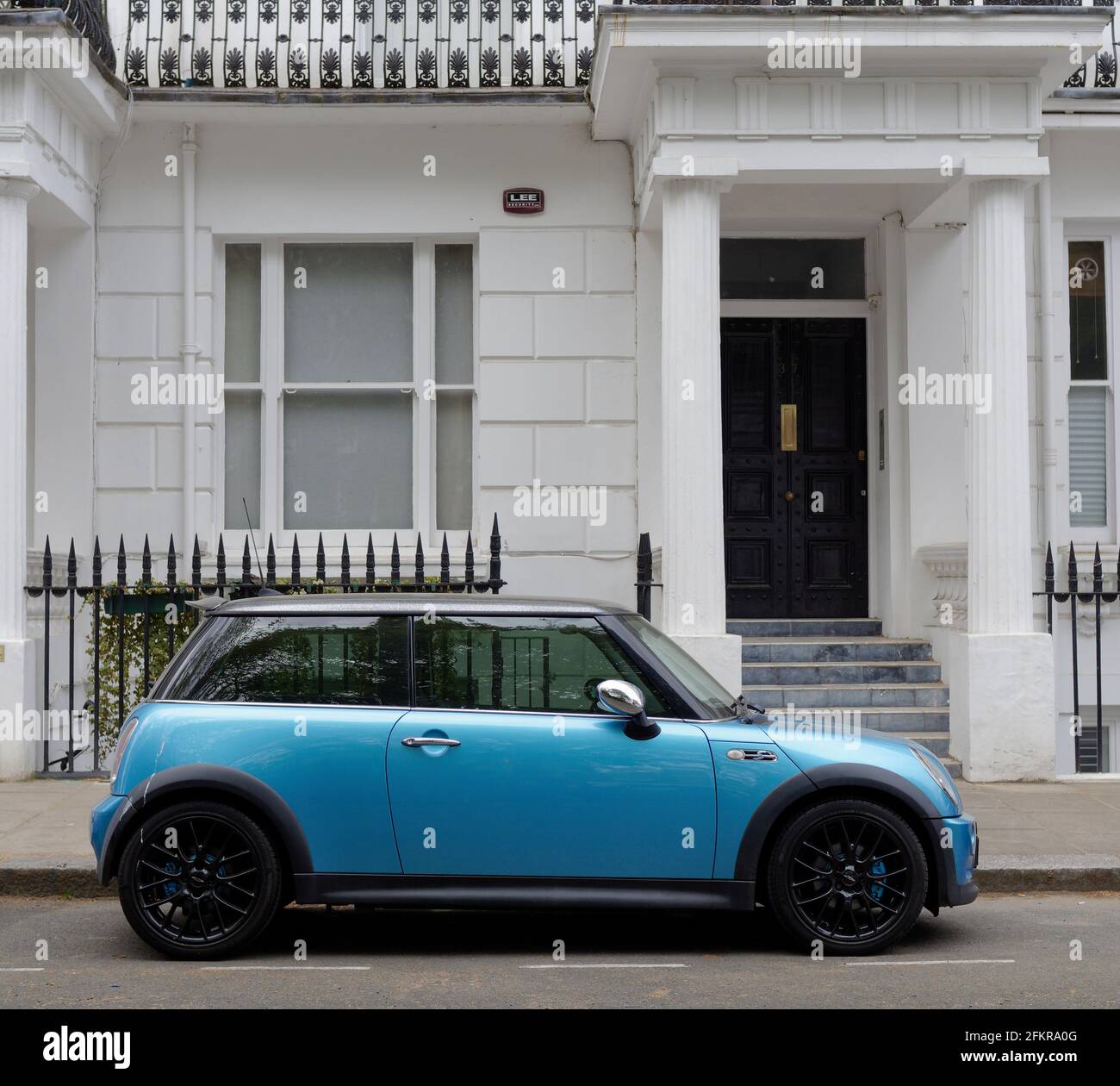 Blue mini car hi-res stock photography and images - Alamy