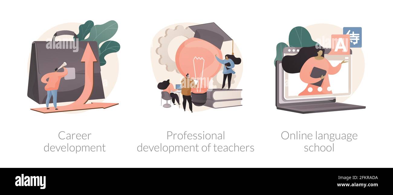 Successful career path abstract concept vector illustrations Stock ...