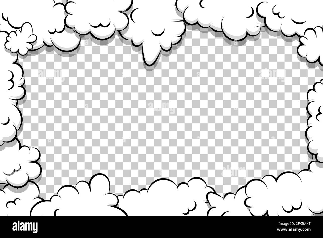 Comic book cartoon speech bubble for text. Cartoon puff cloud template ...