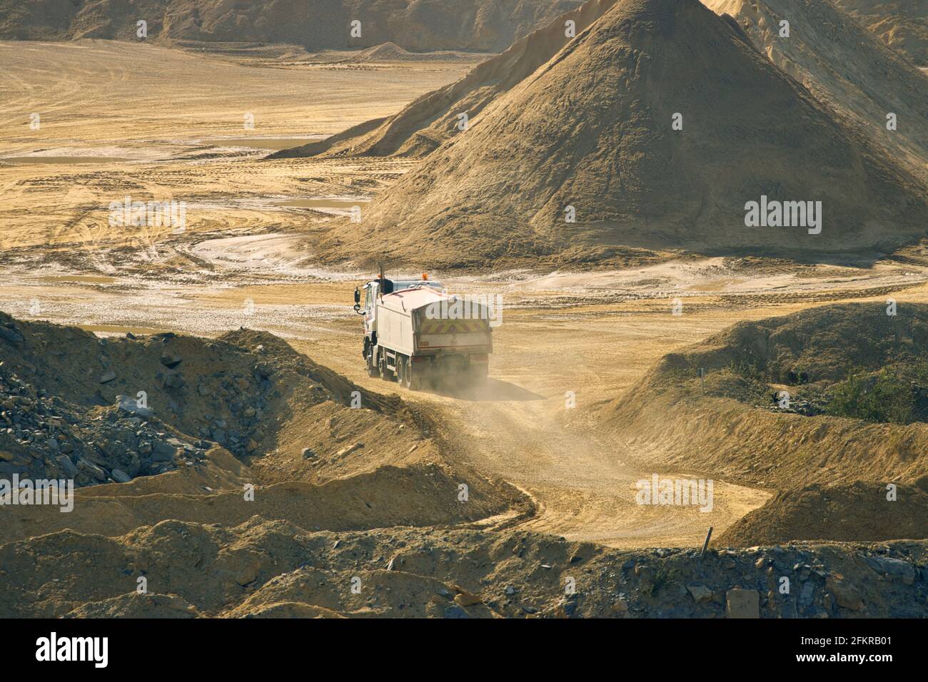 A Tipper Truck working in a Huge Quarry. England, UK Stock Photo - Alamy