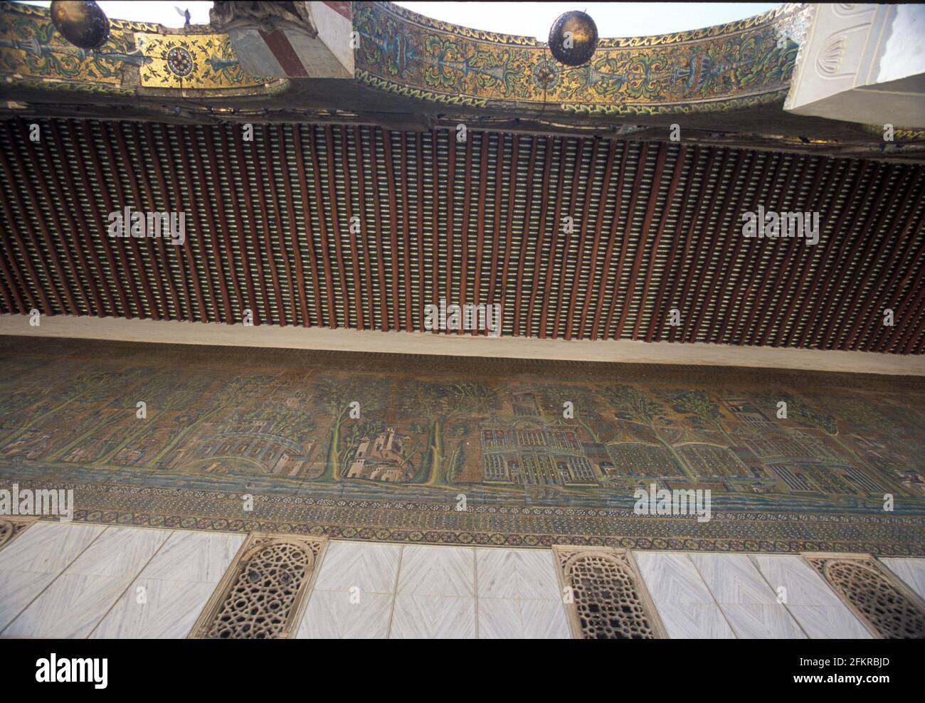 Barada Panel mosaic, Umayyad Mosque, Great Mosque of Damascus, Damascus ...