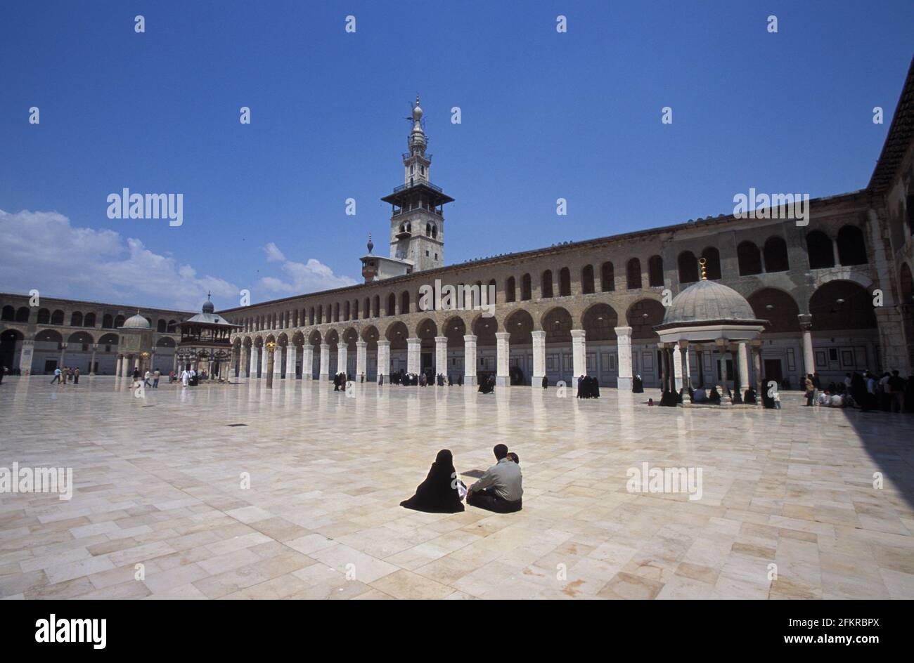 Umayyad Mosque courtyard, Great Mosque of Damascus, Damascus, Syria ...