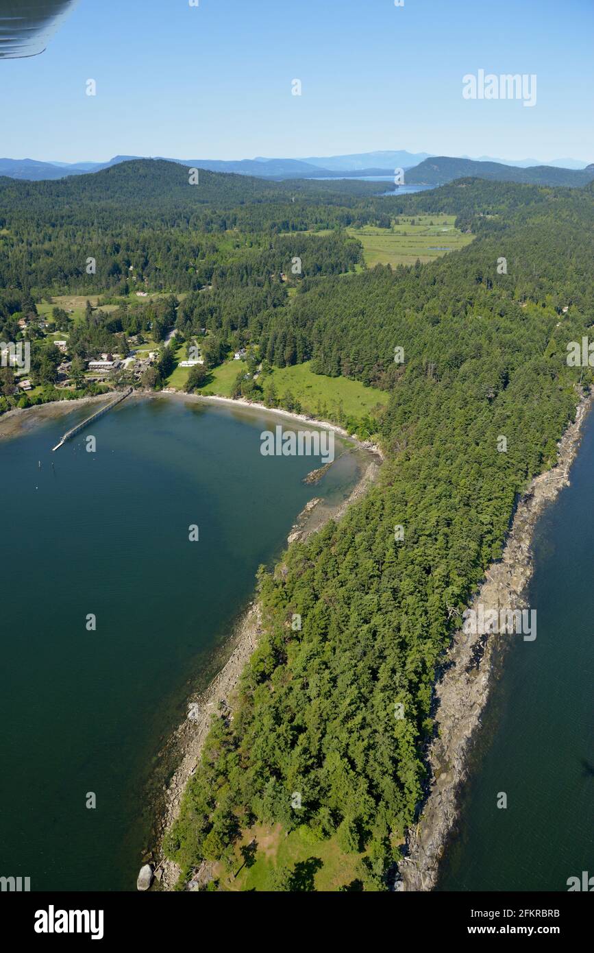 Campbell Point and Bennett Bay, Mayne Island, British Columbia, Canada ...