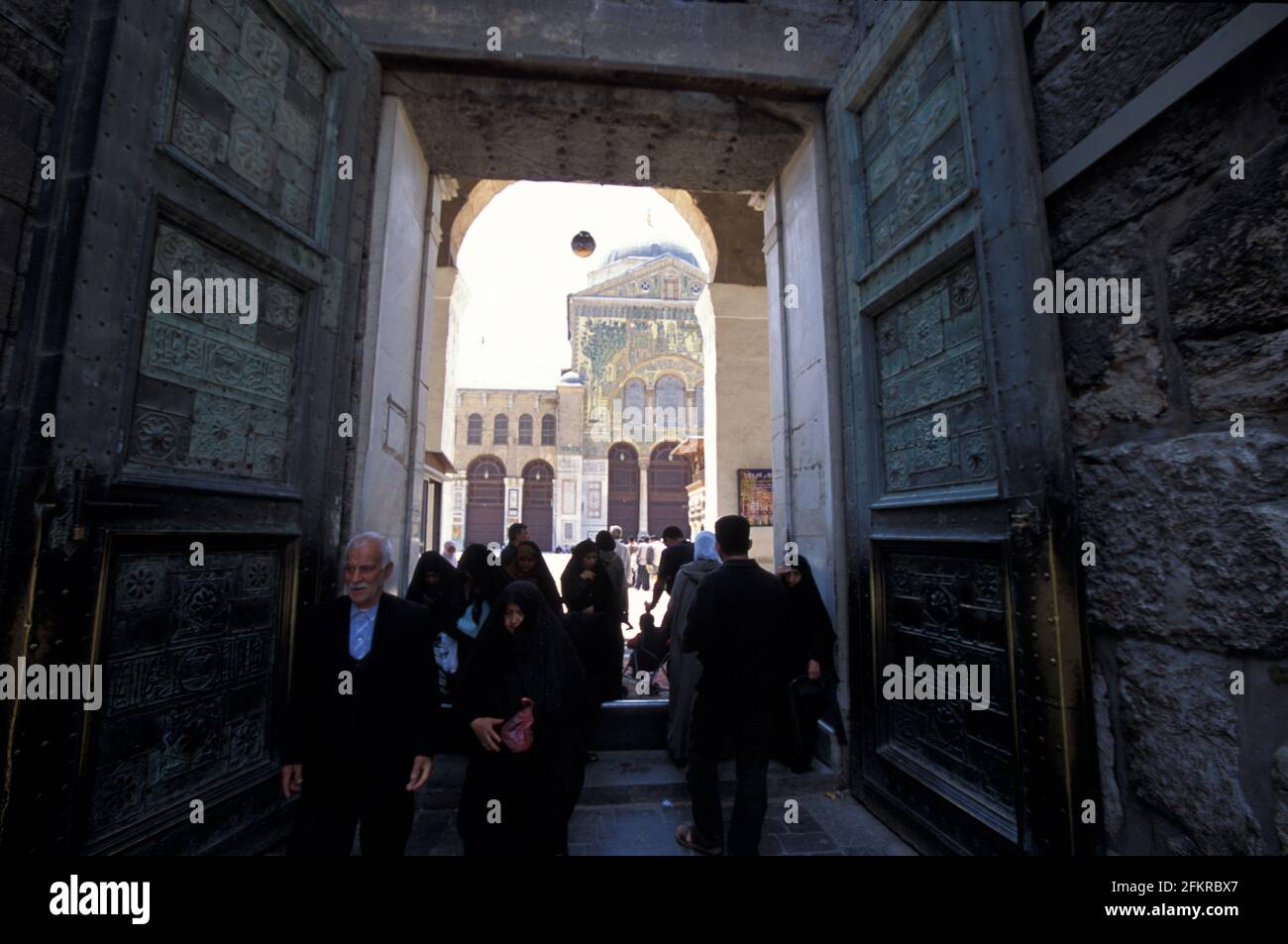 Entrance gate to Umayyad Mosque, Great Mosque of Damascus, Damascus ...