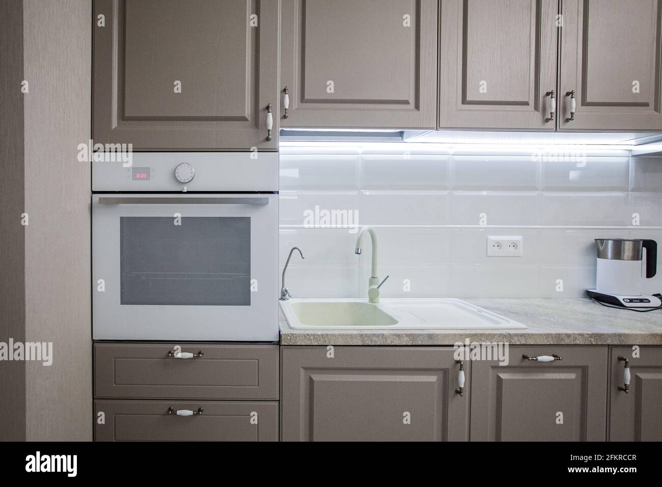 Kitchen room interior detail, interior modern design room Stock Photo ...