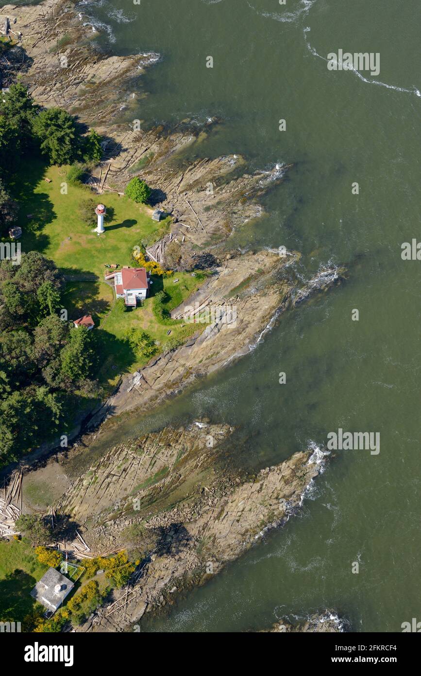 Georgina Point Lighthouse, Mayne Island, BC. Aerial photographs of the ...