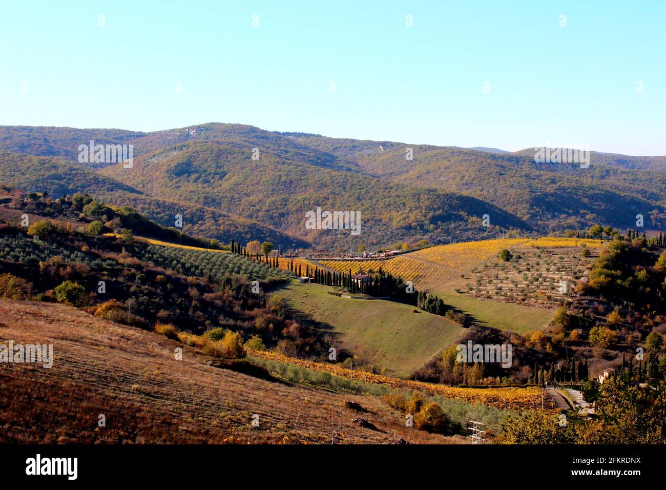 Tuscan Landscape, Rolling hills of Italy Stock Photo - Alamy