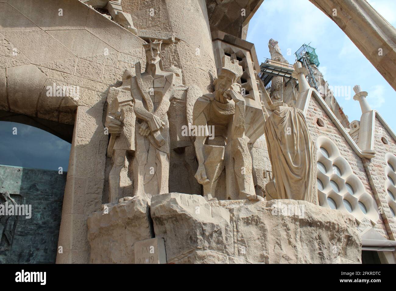 Exterior Sculptures at Sagrada Familia, Barcelona, Spain Stock Photo - Alamy