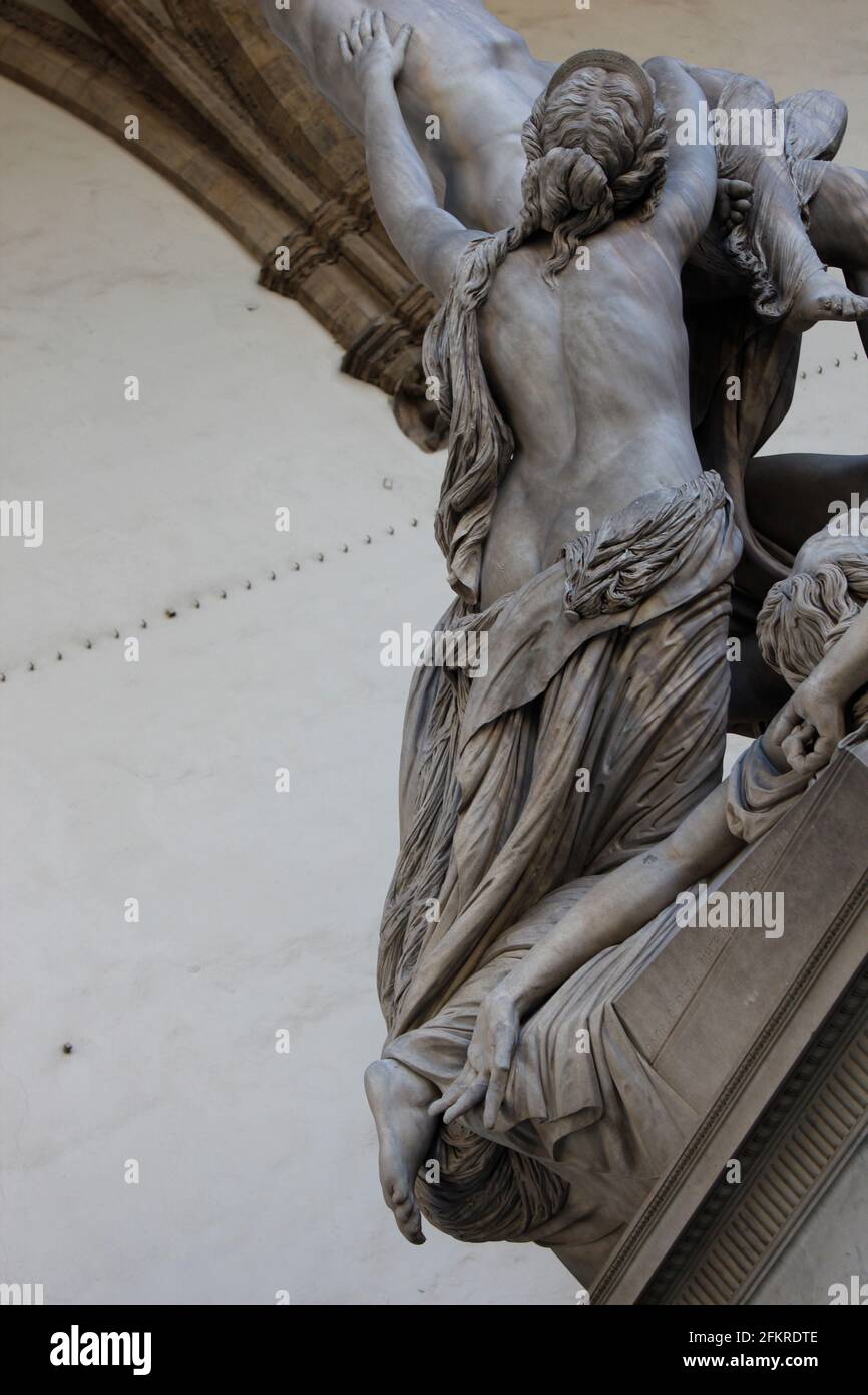 Rape of Polyxena Statue in Loggia Della Signoria in Florence Italy ...