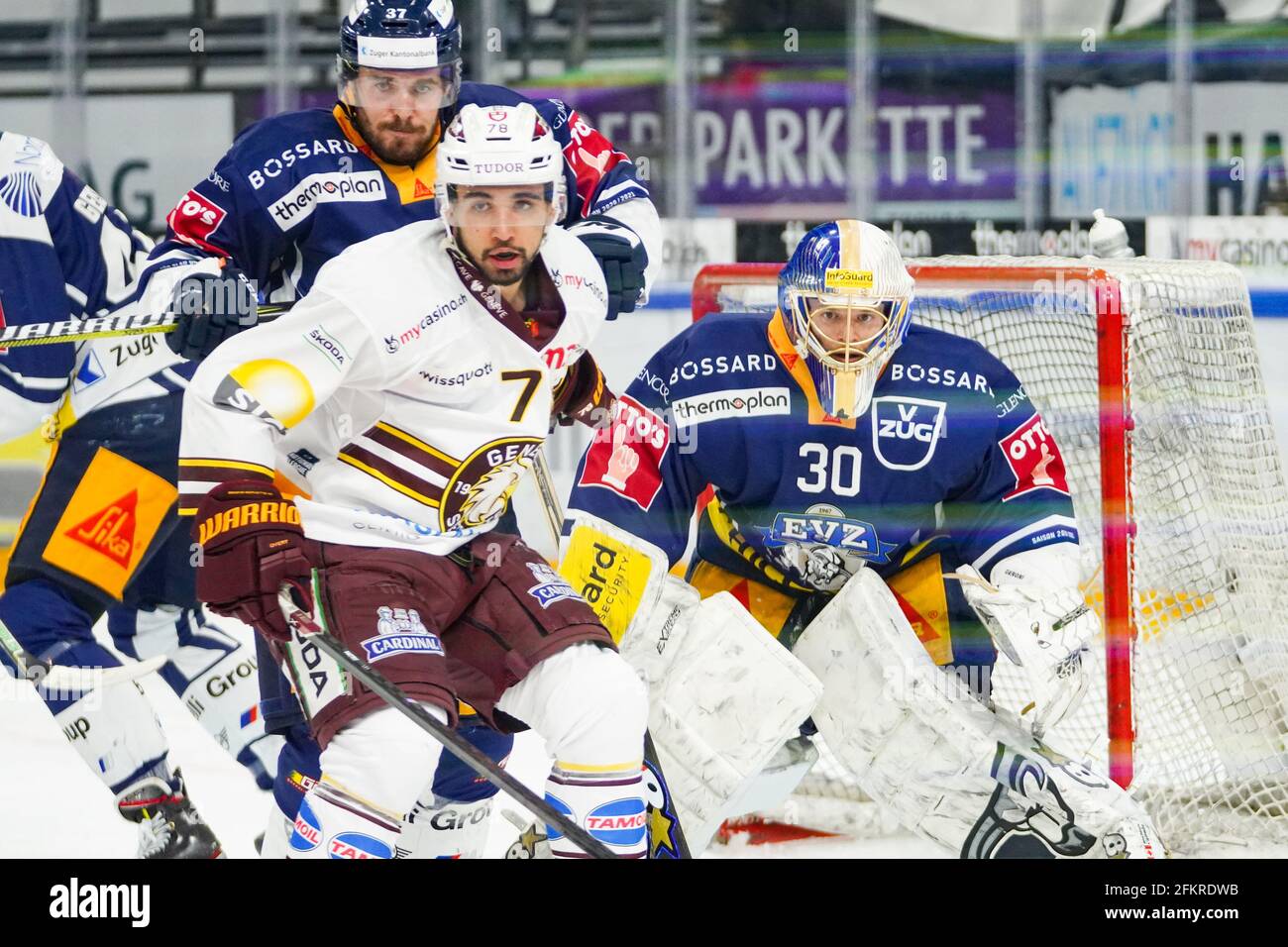 03.05.2021, Zug, Bosshard Arena, NL Final - Game 1: EV Zug - Servette ...