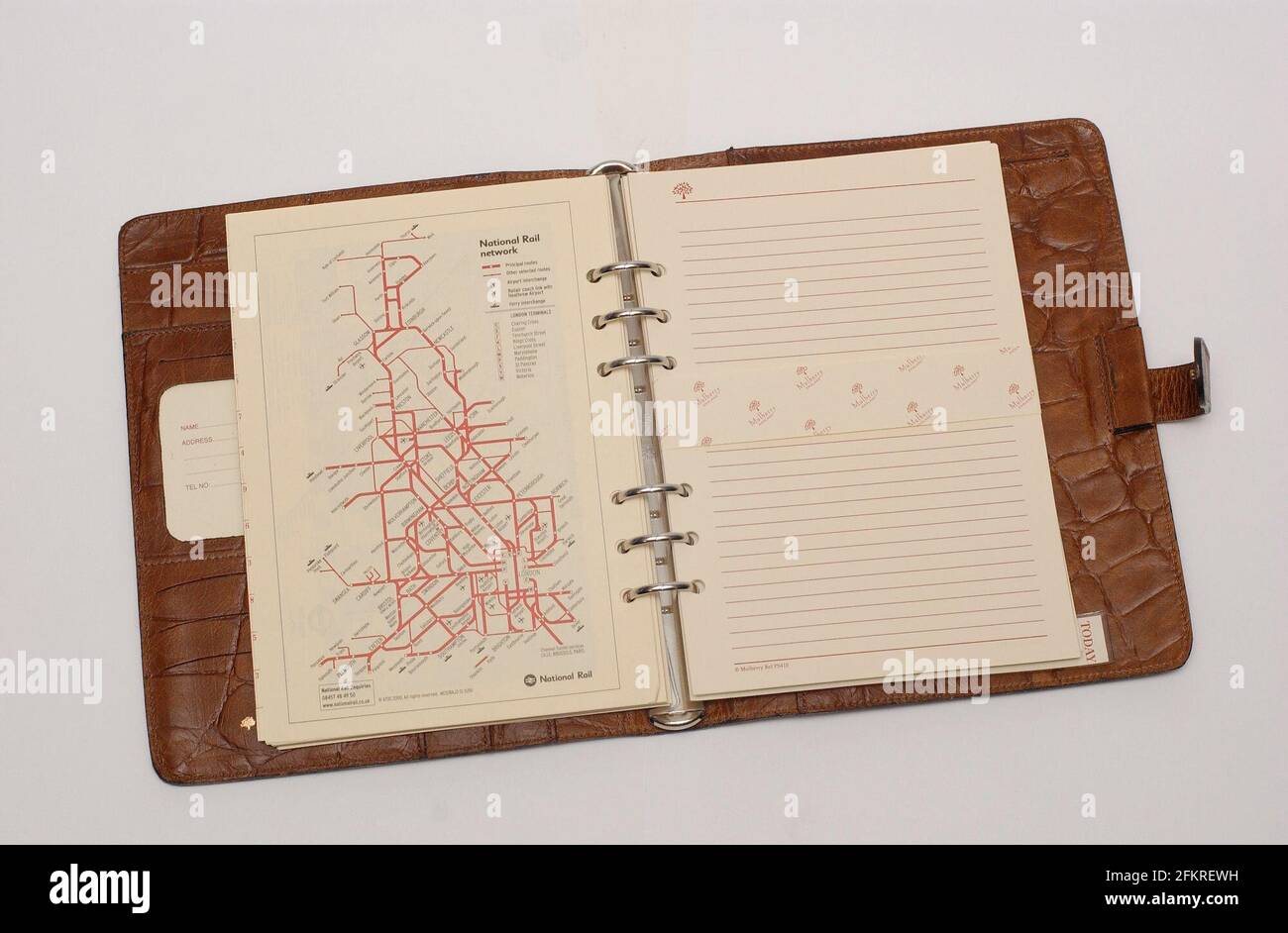 Mulberry planner diary19 December 2002 photo Andy Paradise Stock Photo ...