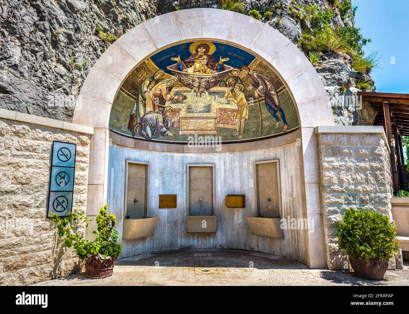 Healing spring in Ostrog Stock Photo - Alamy