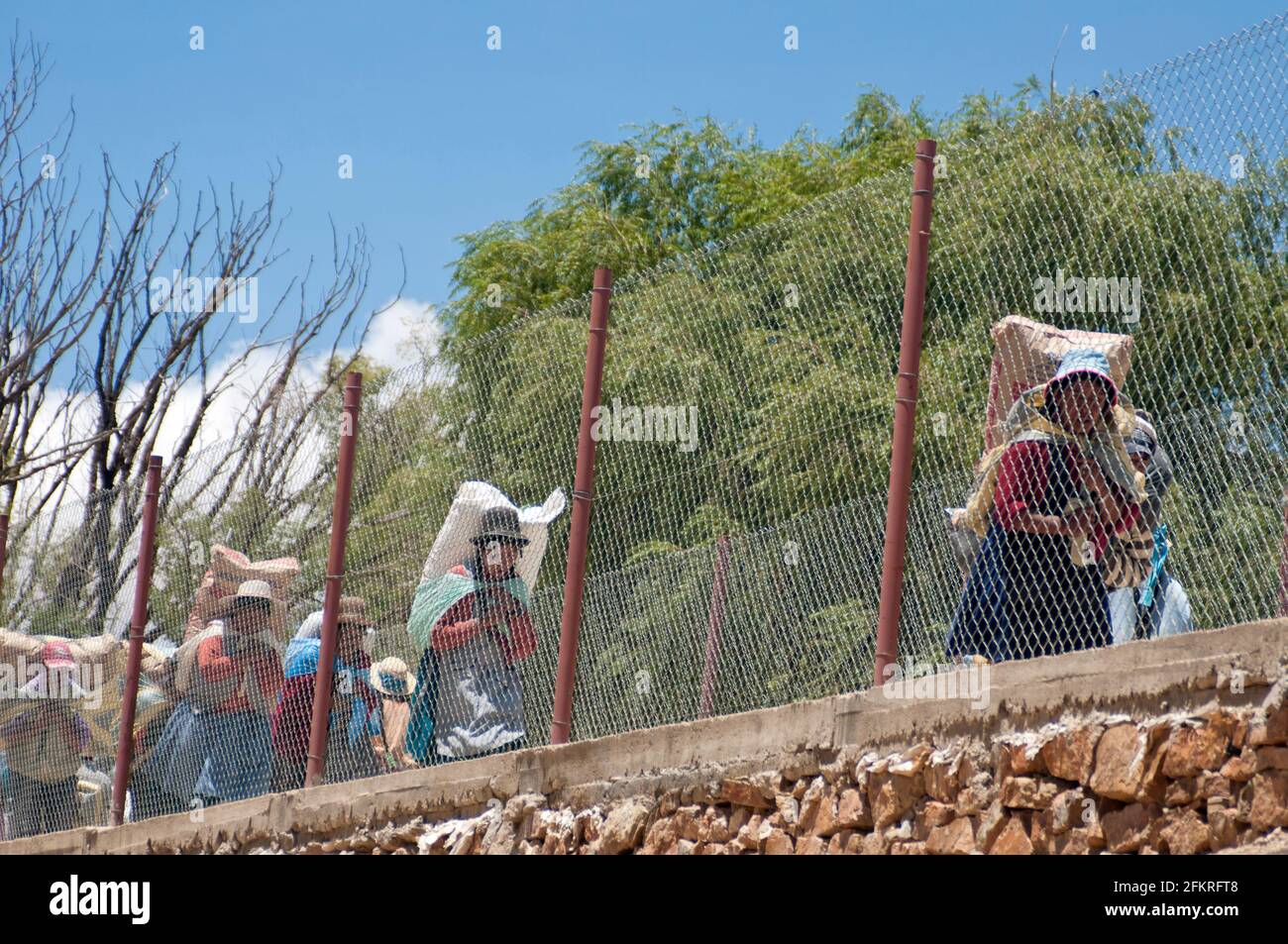 Smugglers in the frontier between Bolivia and Argentina. La Quiaca ...