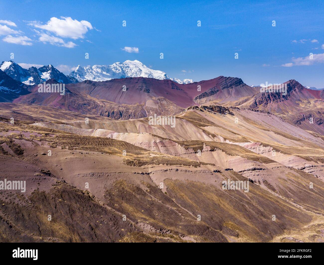 Aerial view of high-mountain landscape in Andes, South America Stock ...