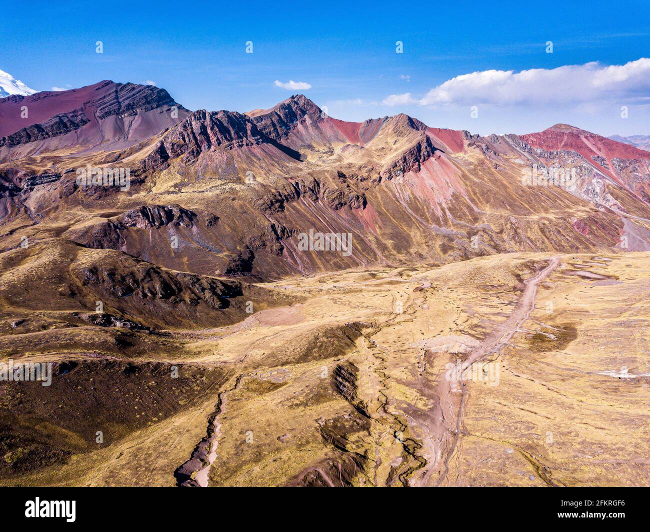Aerial view of high-mountain landscape in Andes, South America Stock ...