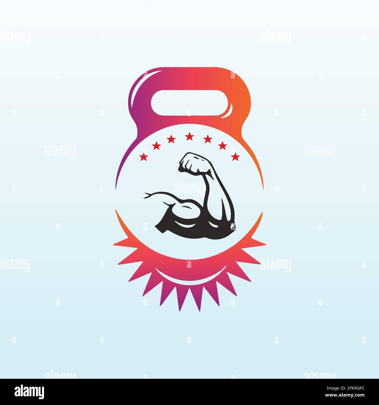 conditioning systems vector logo design with fitness icon Stock Vector ...