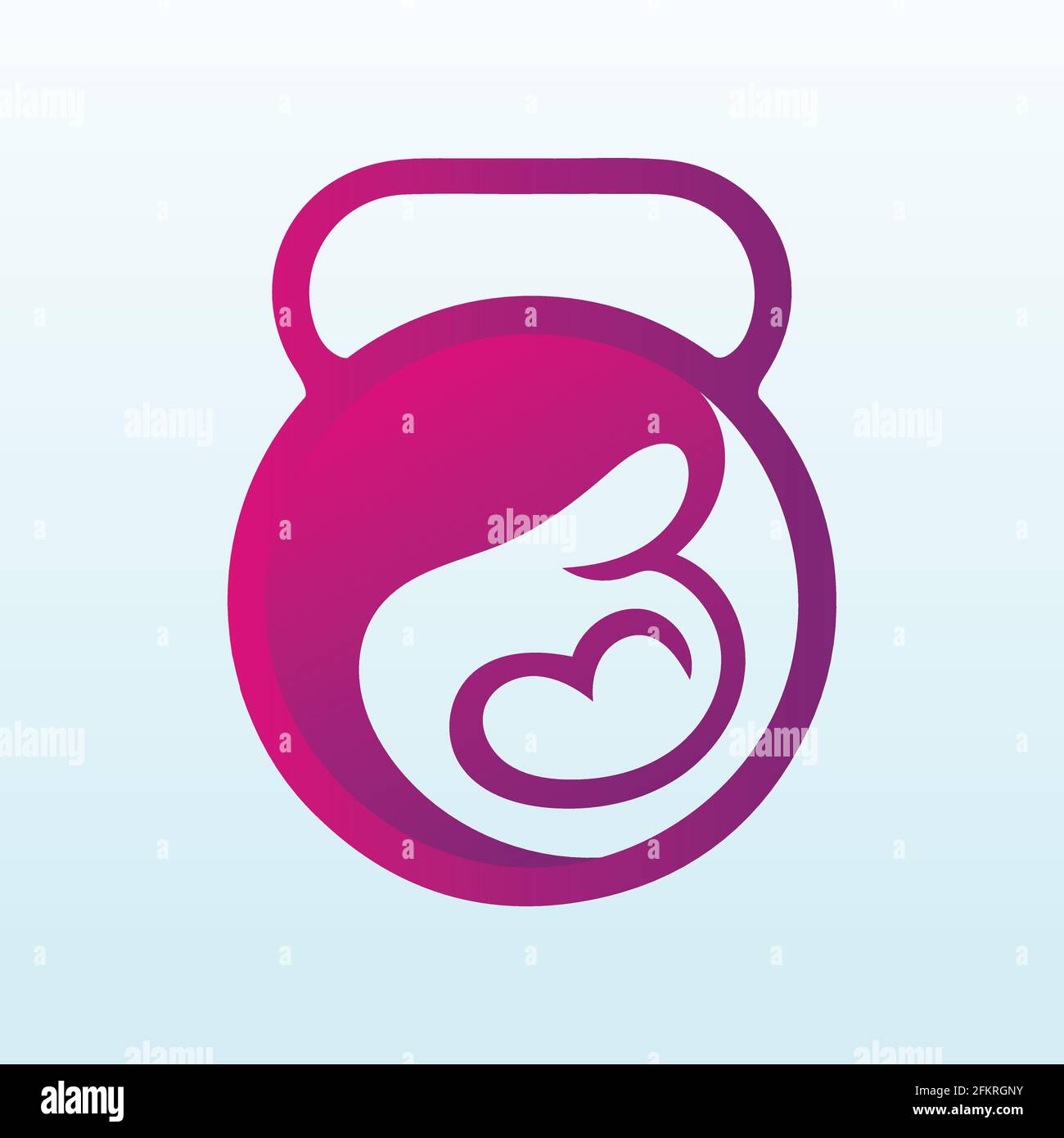 pregnancy care vector logo design with fitness icon Stock Vector Image ...