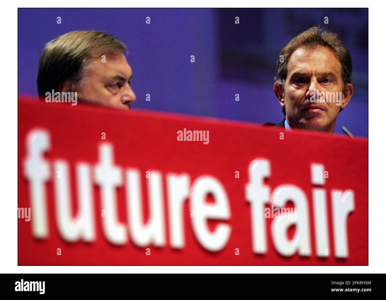 Day 1 of the Labour Party conf in Bournmouth.....Tony Blair and John ...