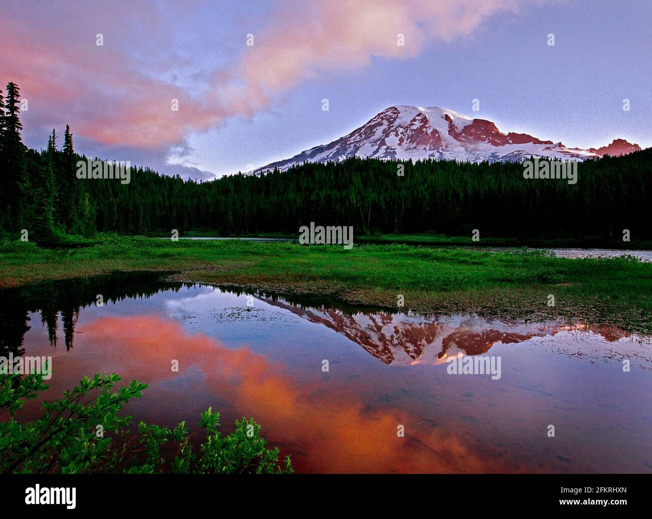 Mount Rainier from Reflection Lake, Mount Rainier National Park ...