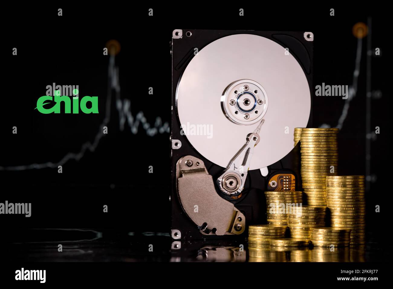 Cryptocurrency Chia and hard disk server for mining . New Crypto ...