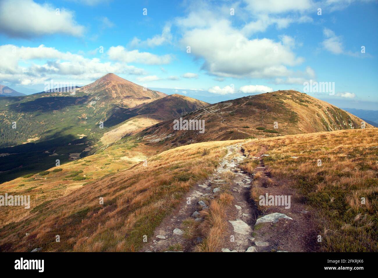 Mount Hoverla or Goverla, Ukraine Karpathian mountains, the highest ...