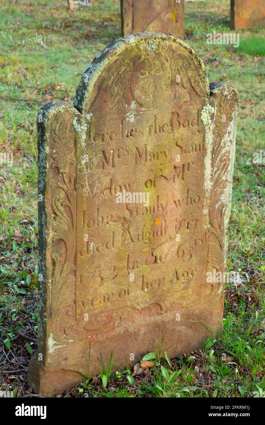 Headstone, Christian Lane Cemetery, Berlin, Connecticut Stock Photo - Alamy