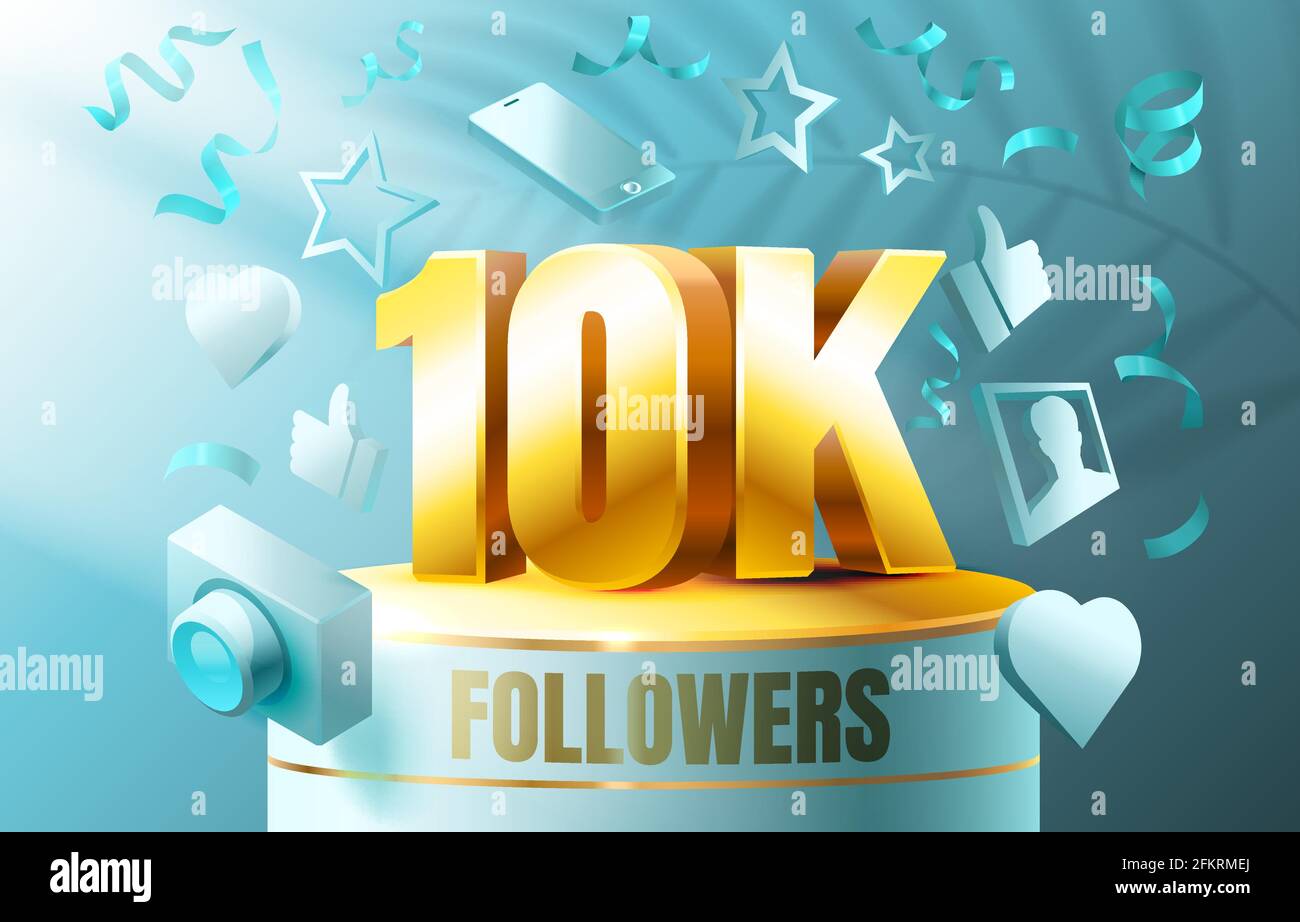 Thank You Followers Peoples 10k Online Social Group Happy Banner