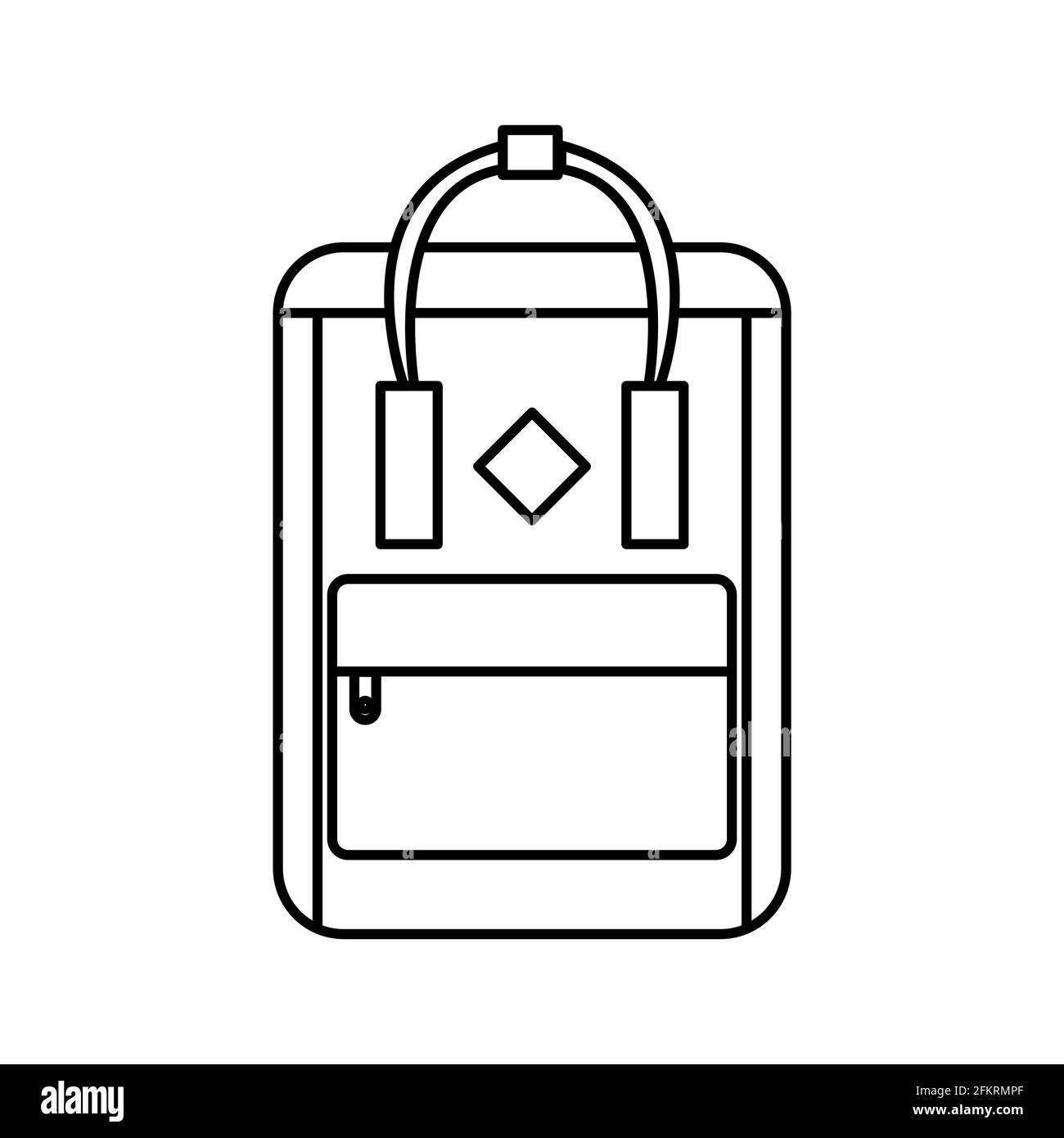 Black and White travel backpacks isolated on white background. Vector ...