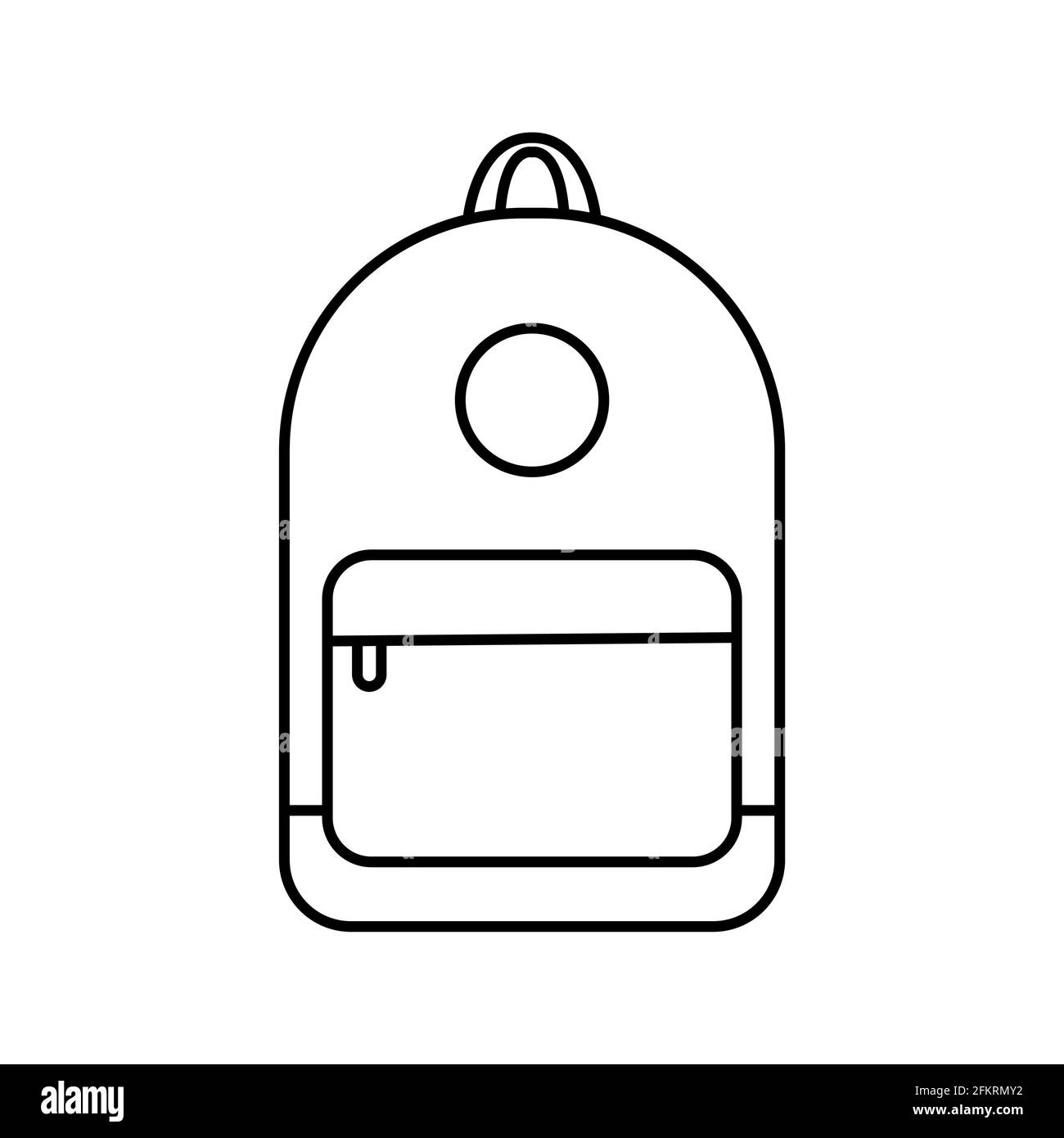 Black and White travel backpacks isolated on white background. Vector ...