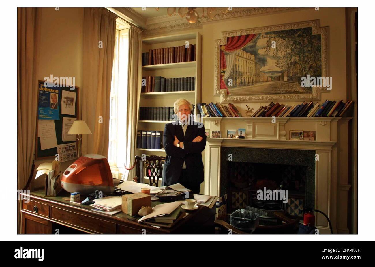 Boris Johnson.....Editor of The Spectator in his office.pic David ...