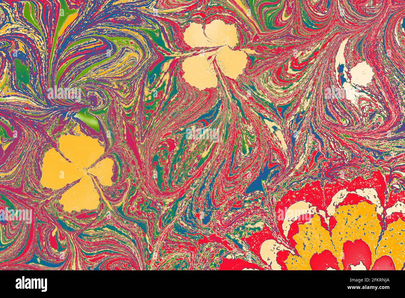 Creative ebru art background with abstract paint. Marbling texture ...