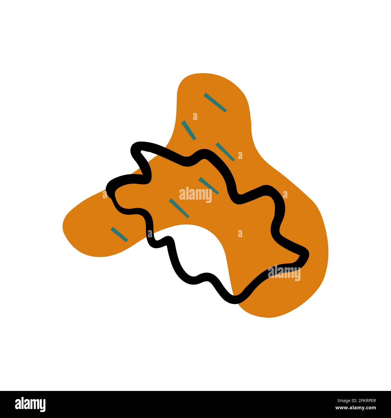 Cute vector abstract shape. Hand drawn doodle Stock Vector Image & Art ...