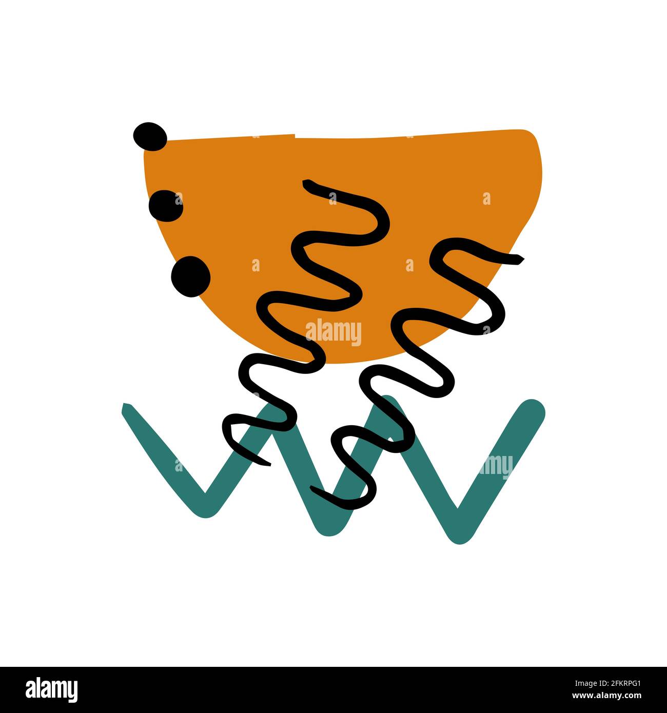 Minimal abstract nature art shape design vector Stock Vector Image ...