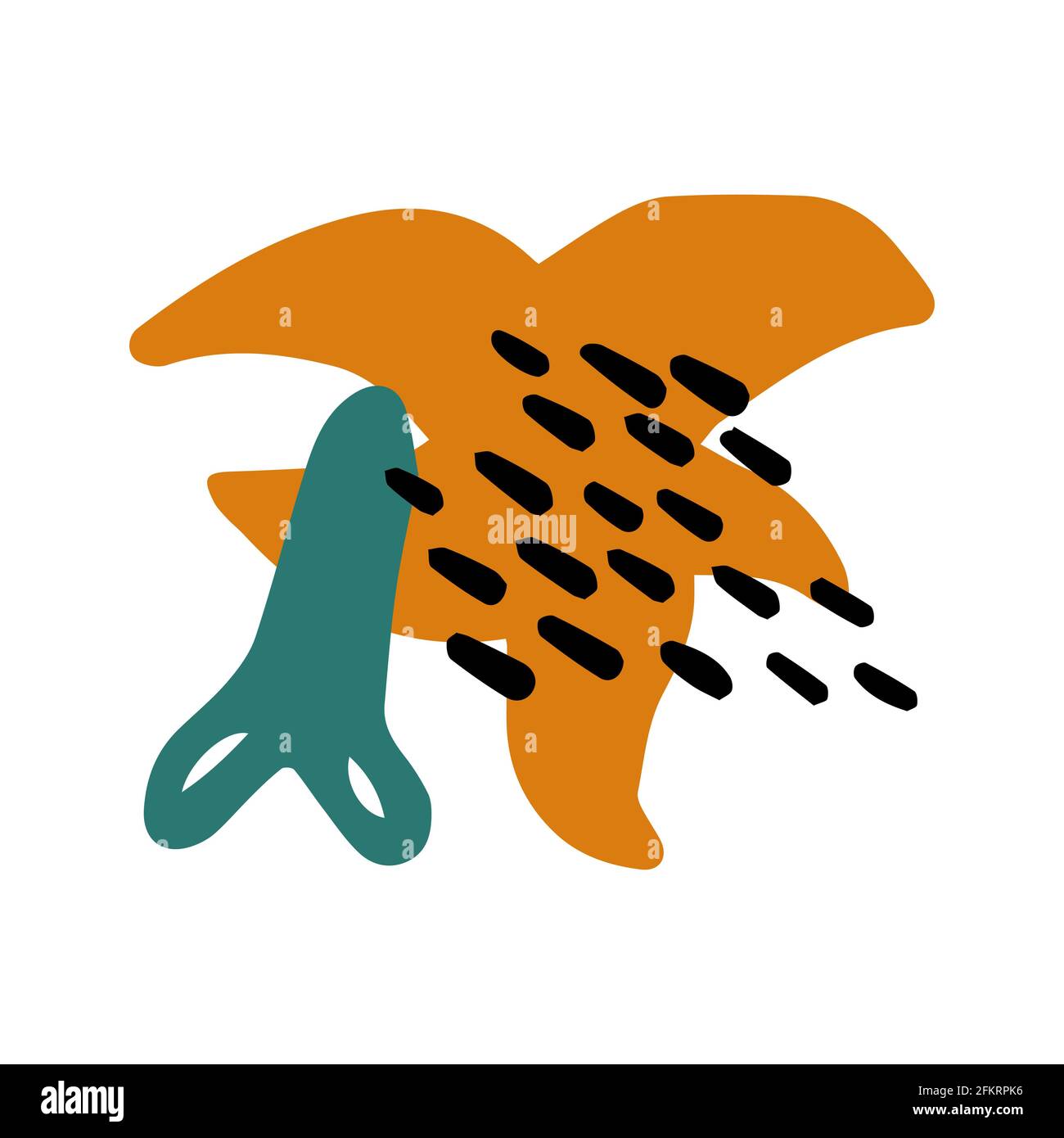 Minimal abstract nature art shape design vector Stock Vector Image ...