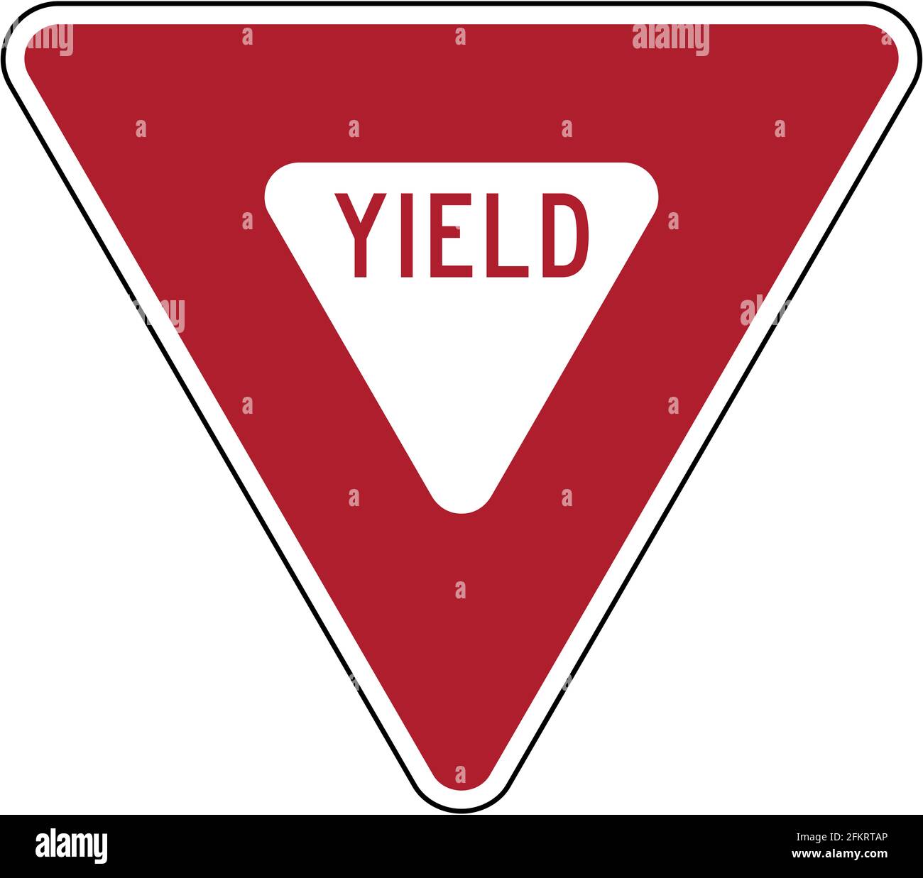 Yield Official US Road Sign Illustration Stock Photo - Alamy
