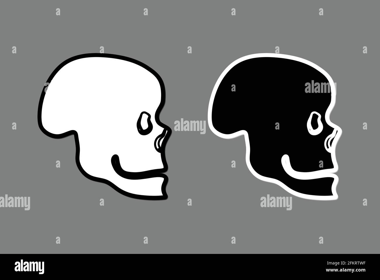 Side view outline human Stock Vector Images - Alamy