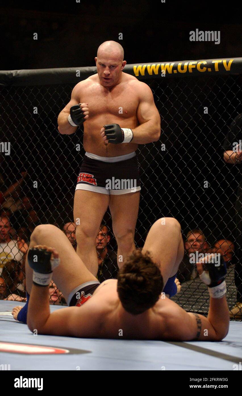 UK UFC Heavyweight fighter Ian 'The Machine' Freeman stands over ...