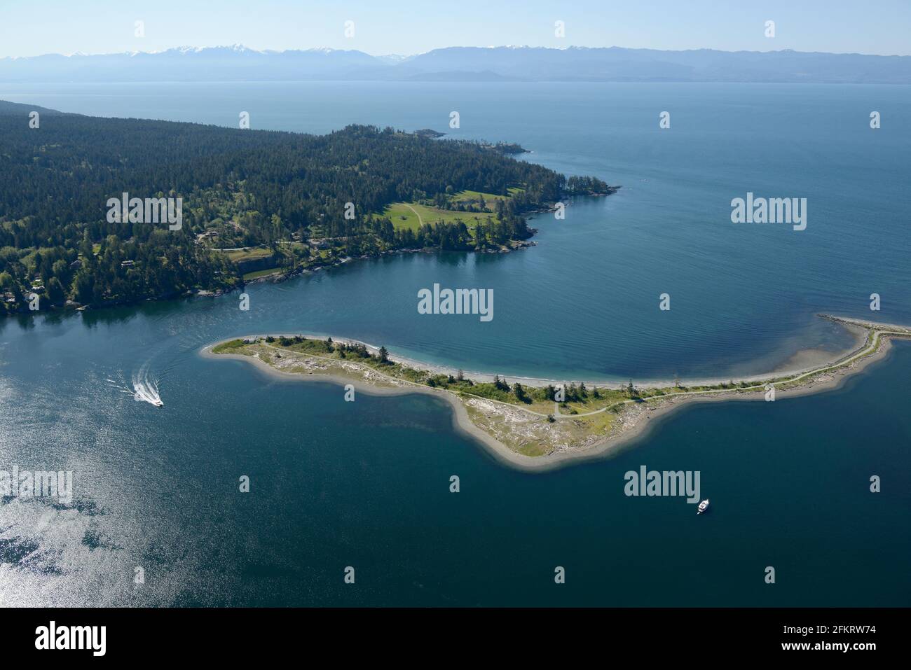 Aerial photograph of Sooke, Vancouver Island, British Columbia Stock ...