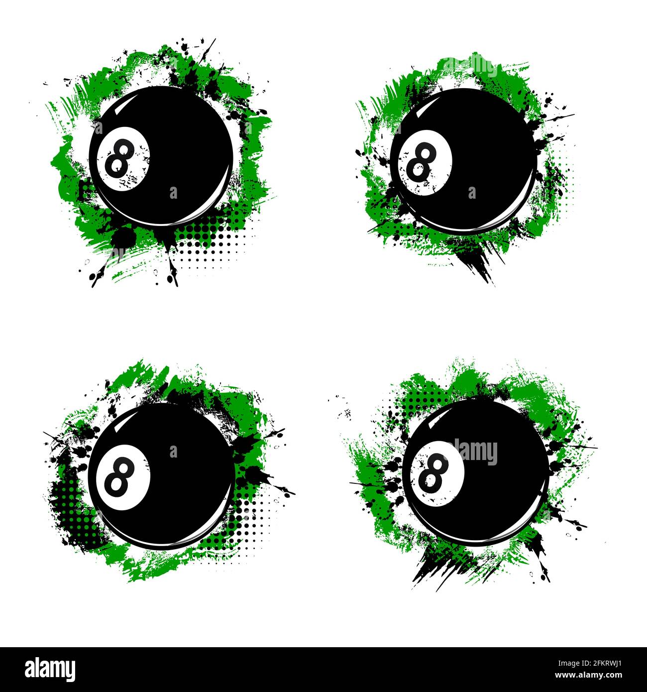 Billiard ball banner, pool tournament and snooker championship vector ...