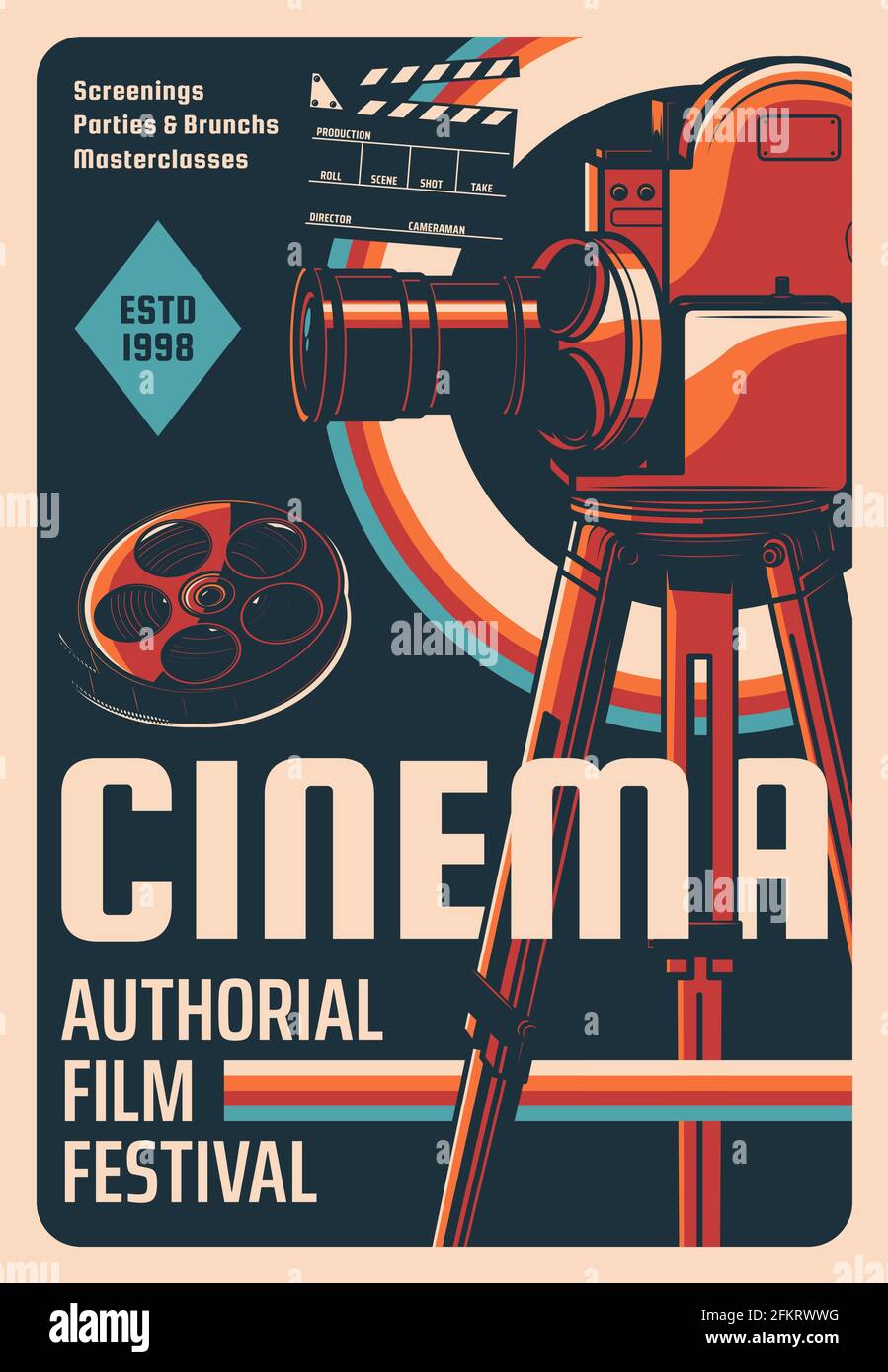 Vintage screenings Stock Vector Images - Alamy